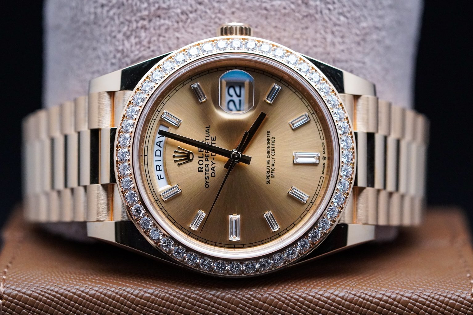 Rolex Day Date Yellow Gold Champagne Dial – Beans & Bezels
