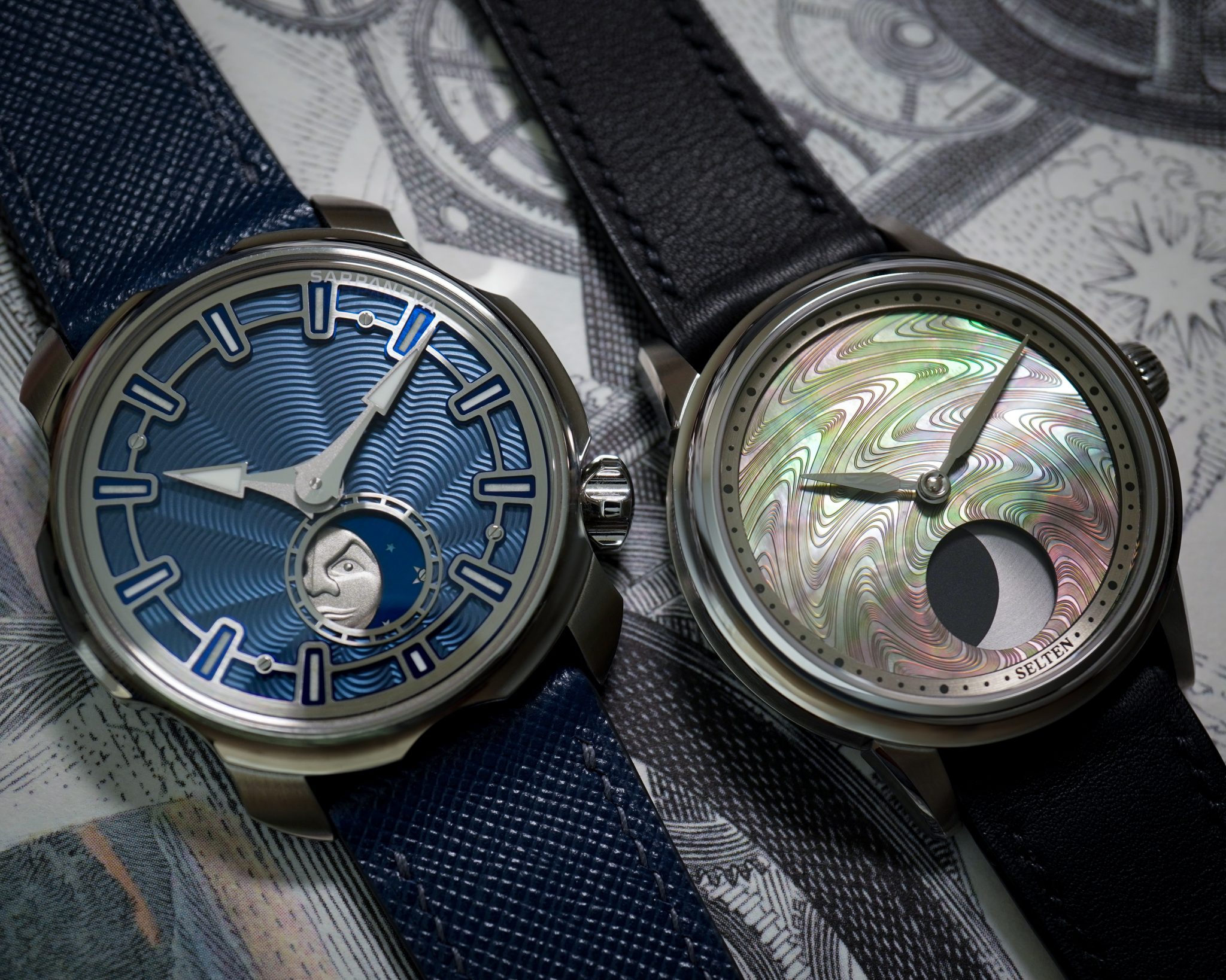 Selten M1 Moonphase – Musou Black & Mother of Pearl Guilloche – Beans ...